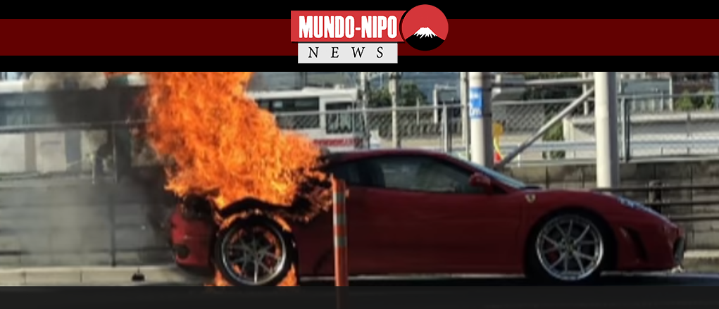 VÍDEO: Ferrari explode e fica em chamas em Kitakyushu | Mundo-Nipo